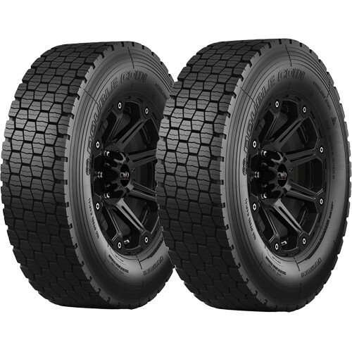 (QTY 2) 225/70R19.5 Double Coin RSD3 128N Load Range G Black Wall Tires ...