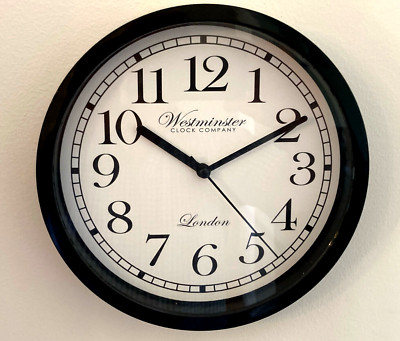 Wall Clock Westminster London Replica Size 22 cm Round Glossy Black ...