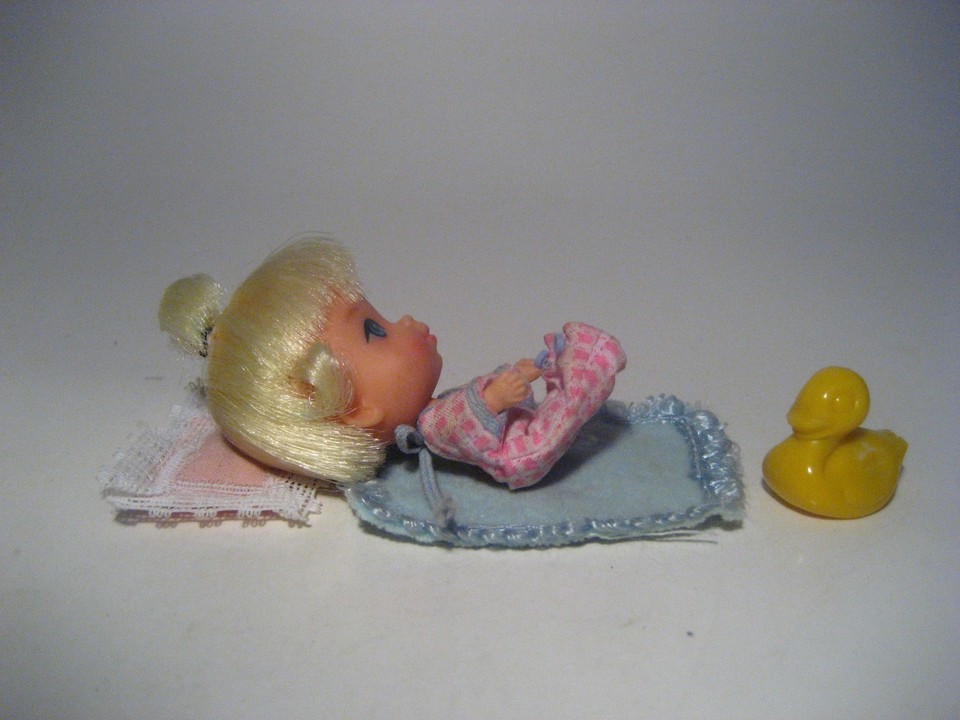 VTG 1966 LIDDLE KIDDLES LIDDLE DIDDLE BABY DOLL #3503 BLANKET PILLOW ...