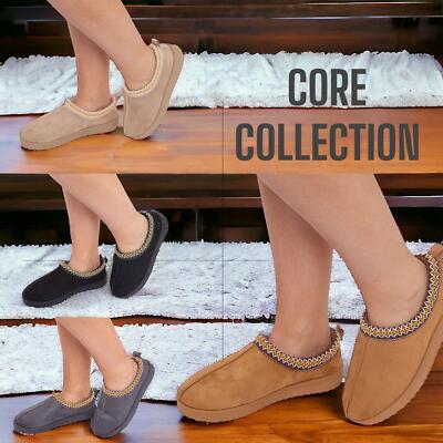 Women Slip On Warm Faux Fur Lined In Out Door Slippers Snugg Shoes ...