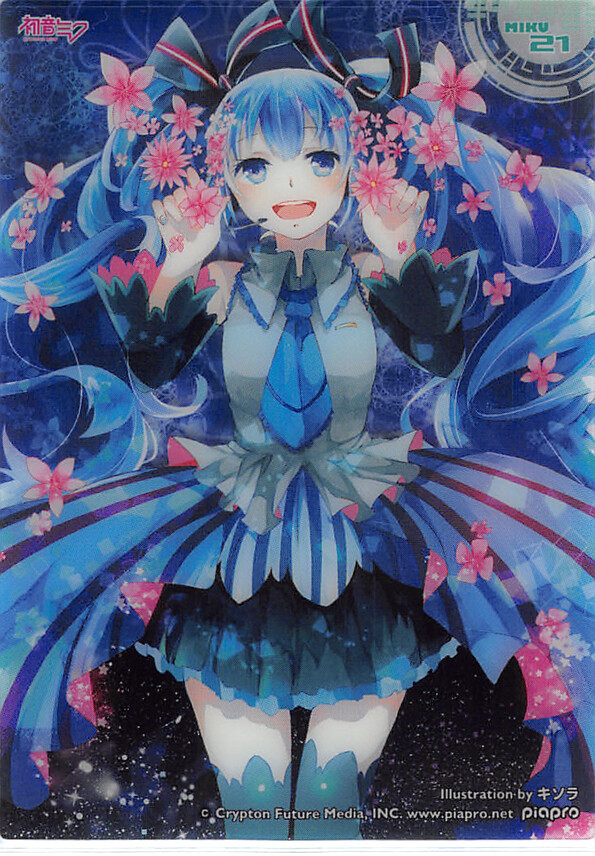 Vocaloid Hatsune Miku Trading Card Clear Card Collection MIKU 21 HOLO ...