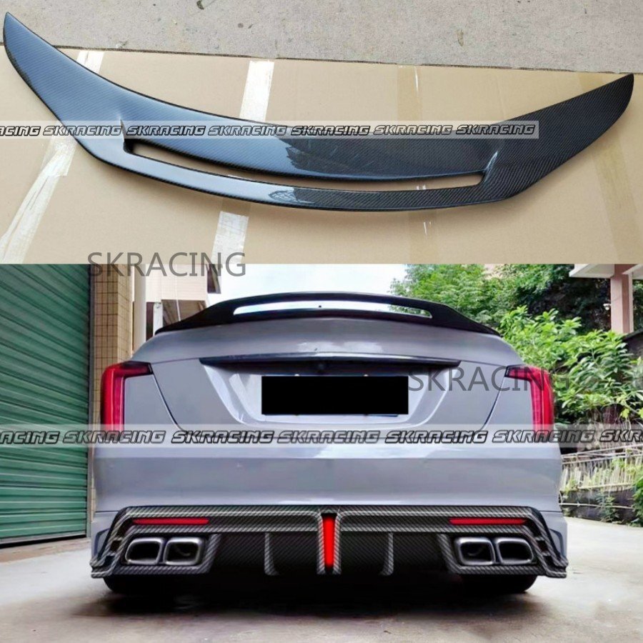 For Cadillac CT5 2020-2022 Real Carbon Fiber Rear Trunk Spoiler Wing ...