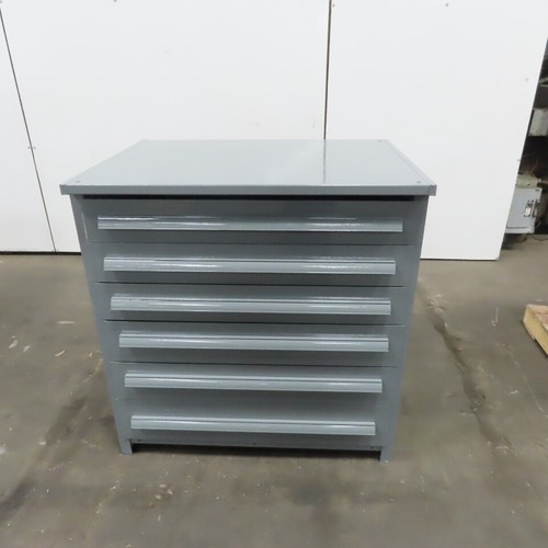 Lyon 6 Drawer Industrial Parts Tool Storage Shop Cabinet 37-1/2"x27-1/2 ...