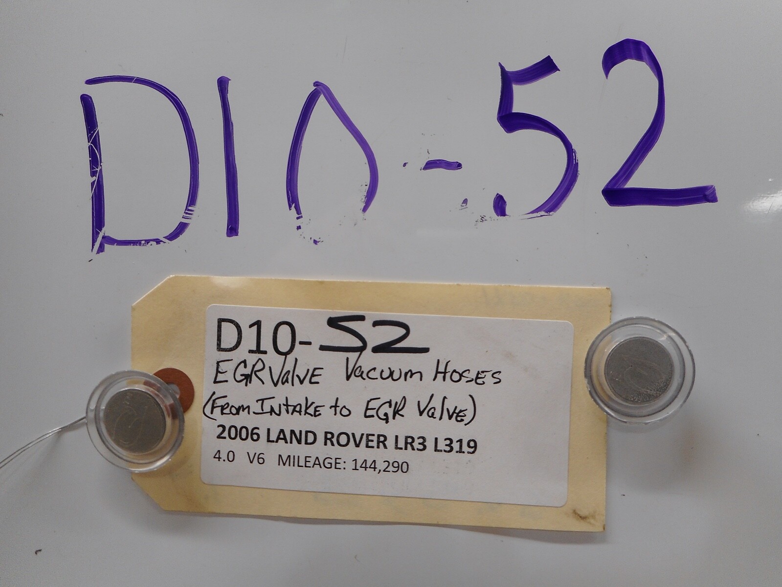 2006 LAND ROVER LR3 AIR SUSPENSION TUBE RQB000493 (LEFT REAR VALVE TO ...