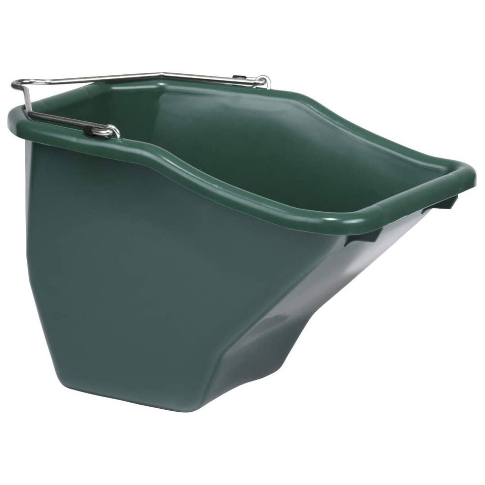 Little Giant 20 QT. Plastic Flat Back Livestock Feed Bucket, Green (2 ...