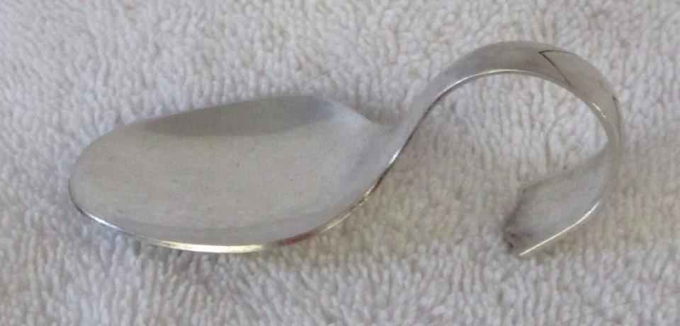 WEB sterling silver baby spoon curved handle | eBay