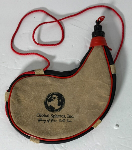 Vintage Genuine Leather Canteen Water Drink Soft Carry Pouch Flask Made ...