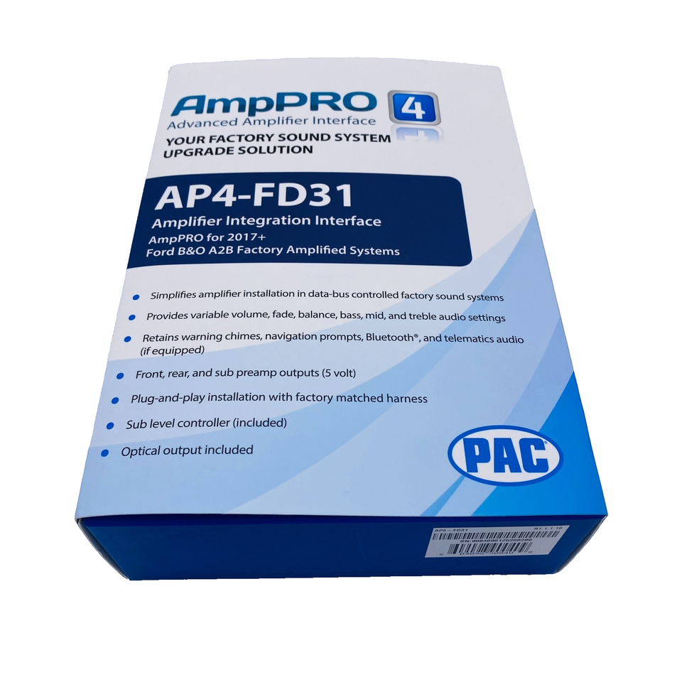 PAC AP4-FD31 Amplifier Integration Interface for 2018-2025 Ford w/B&O ...