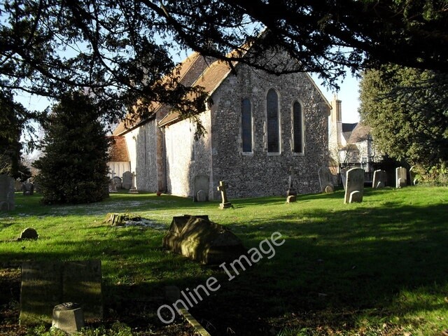 Photo 6x4 Looking towards the chancel of the parish church at Chidham ...