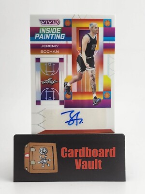 2023 Leaf Vivid Jeremy Sochan Inside Painting Autograph #IP-JS2 White ...
