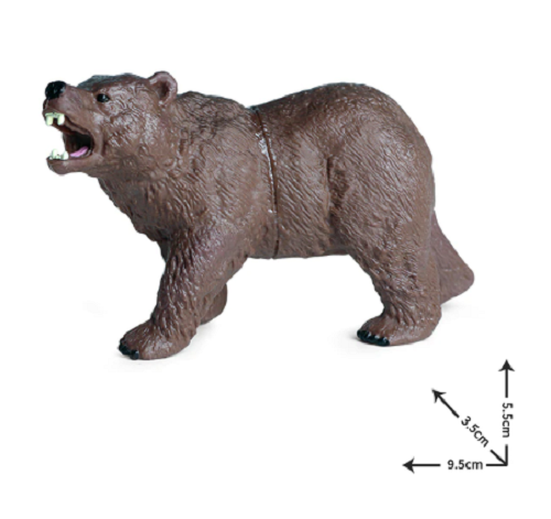 9.5 cm Gray Bear PVC Toy Wild Animal Action Figure Doll Kids Gift | eBay