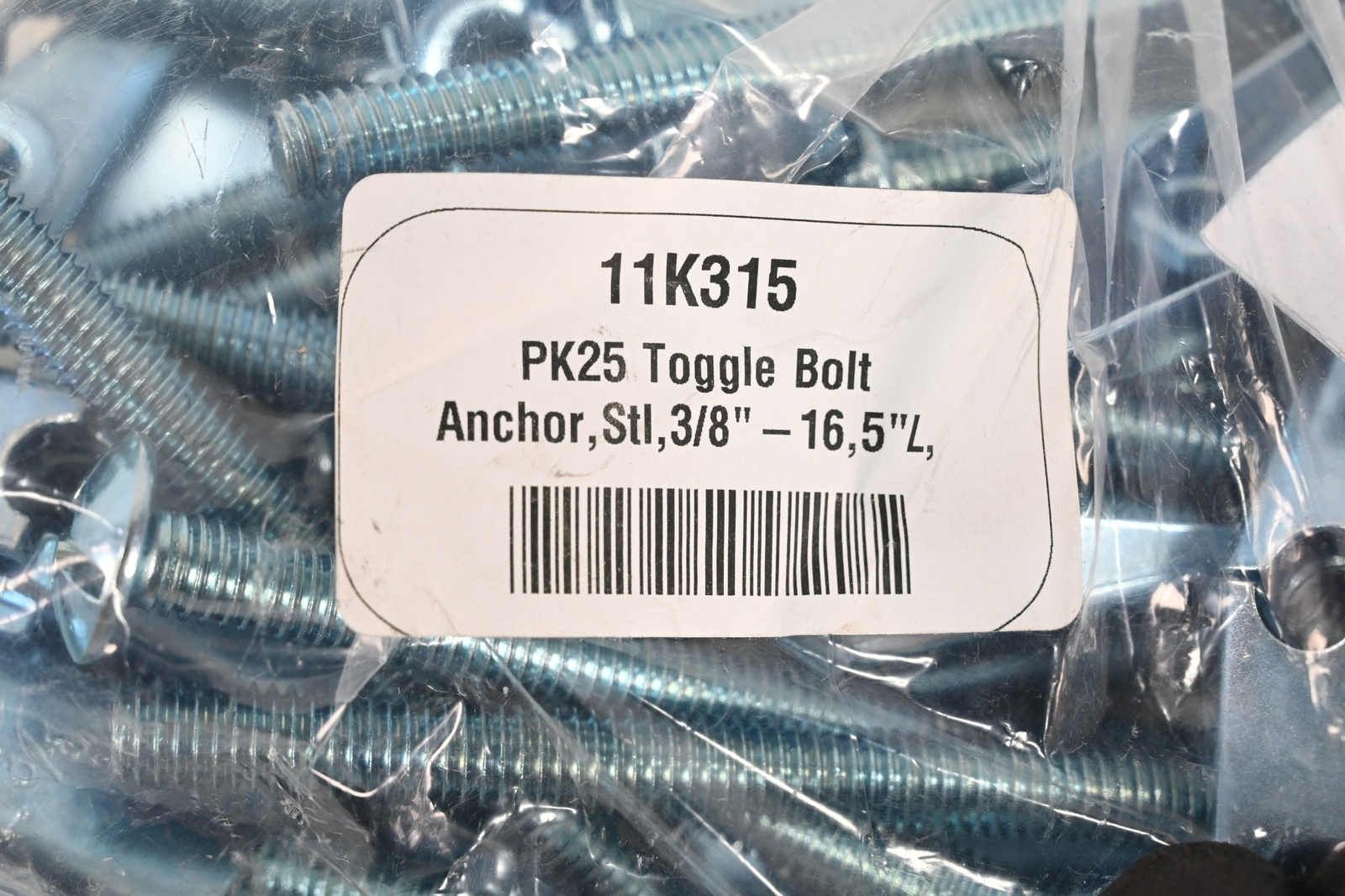 Fabory U63265.037.0500 Toggle Bolt Anchor, 3/8" Bolt Size, PK 25 | eBay