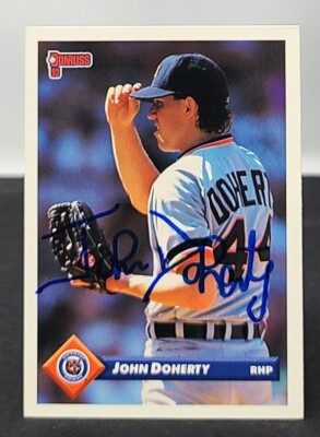 JOHN DOHERTY Signed Autographed 1993 Donruss Baseball Card #277 Detroit ...