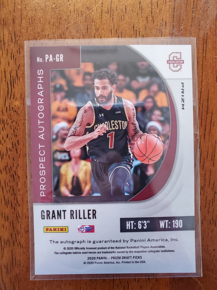 GRANT RILLER 2020-21 PRIZM DRAFT FAST BREAK GREEN AUTO RC ROOKIE | eBay