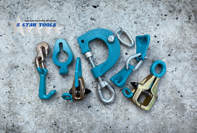 NEW 6pc Auto Body Frame Machine Pulling Puller Chain & Clamps Set w ...