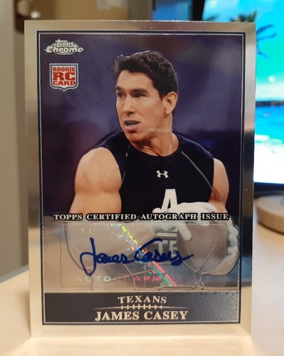 2009 JAMES CASEY TOPPS CHROME ROOKIE AUTO RC RICE OWLS PHILADELPHIA ...