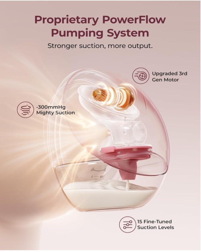 Breast Pump Hands Free Upgraded Mobile Flow | M9, App Discreet Control ...