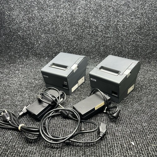 Lot Of 2 Epson M244A M129H POS USB Ethernet Thermal Receipt Printer w ...