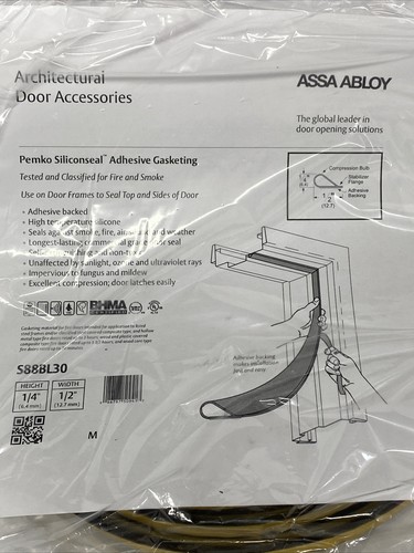 Assa Abloy Pemko Siliconseal Adhesive Gasketing 1/4" S88BL30 New | eBay