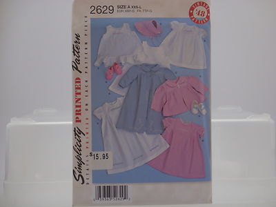 Simplicity 2629 Vintage '48 Pattern Line Babies' Layette & Bonnet ...
