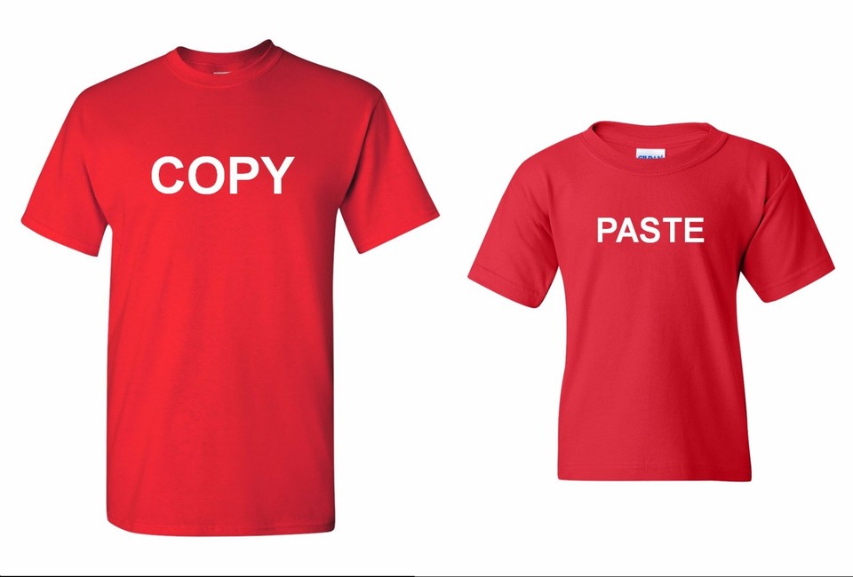 Copy Paste Shirts Father & Son Daughter Matching SET Gifts Fathers Day ...