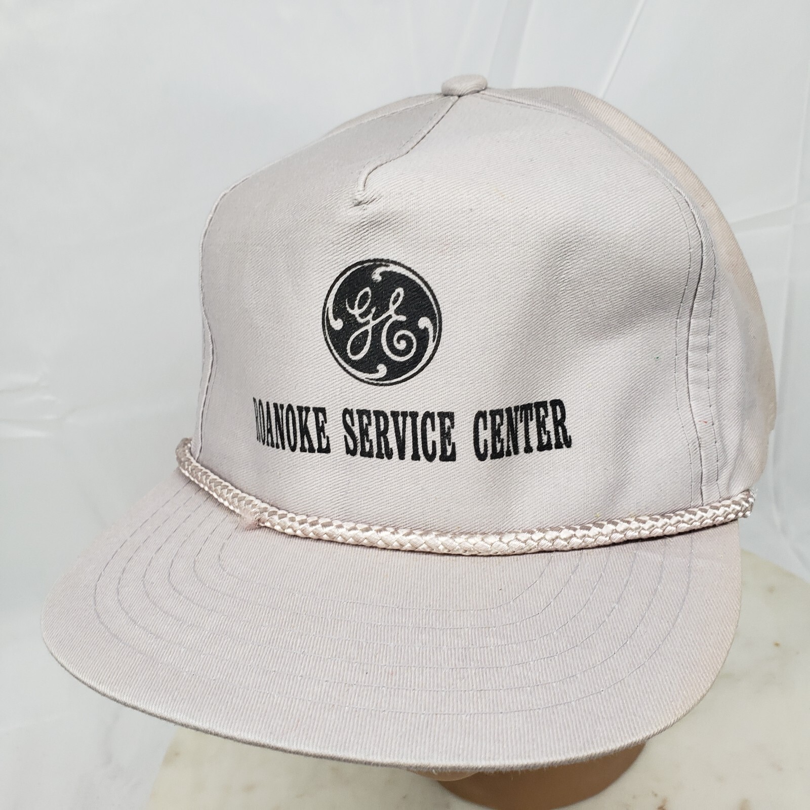 GE Logo Hat Vintage General Electric Cap Roanole Service Center Gray ...