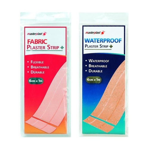 Waterproof & Fabric Plaster Strip Medical Grade Dressing Masterplast- 6 ...