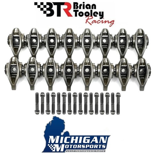BTR LS1 Rocker Arms with TK002 Trunnion Kit Installed w/ Bolts 4.8 5.3L ...