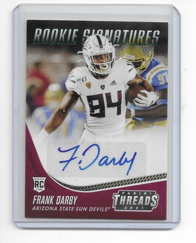 2021 Panini Chronicles Threads Draft Picks Frank Darby Rookie Auto RC ...