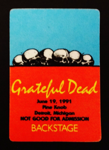 Grateful Dead Backstage Pass Pine Knob Michigan MI 6/19/91 6/19/1991 GD ...