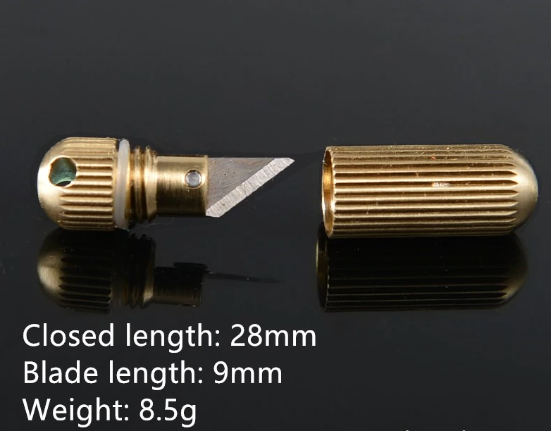 Brass Capsule Mini Pocket Knife Cutter Knife Keychain EDC Knife Pendant ...