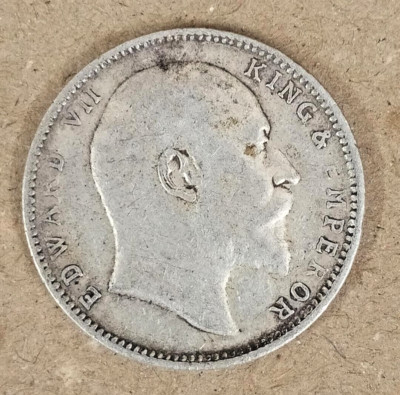 BRITISH INDIA 1907 USED SILVER ONE RUPEE COIN KING EDWARD VII | eBay