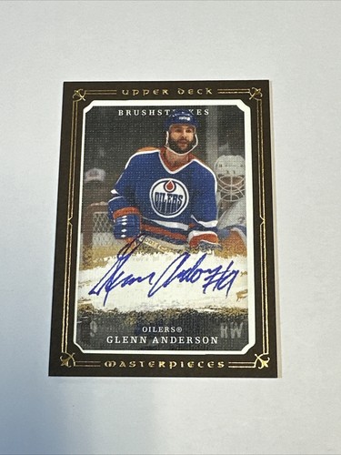 2008-09 Upper Deck Masterpieces Brushstrokes Glenn Anderson Autograph ...
