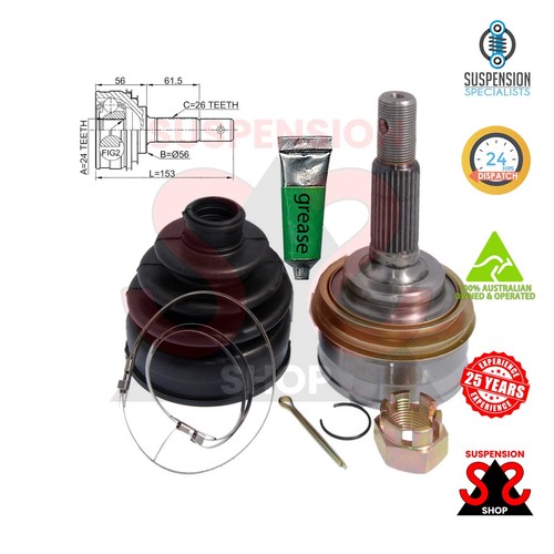 Front Axle Cv Joint Kit, Drive Shaft Suit TOYOTA MR2 1.6 16V (AW11) MR2 ...
