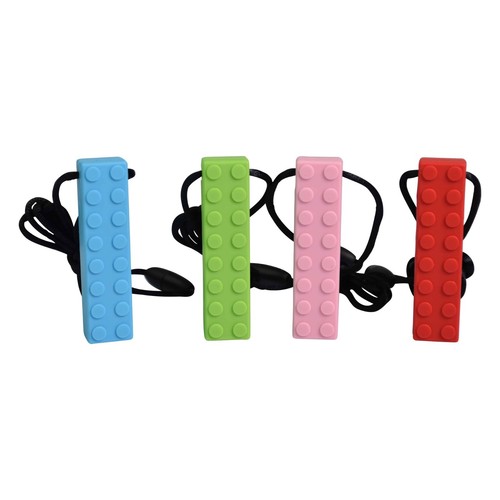 Chewubbles Bumpy Bloks Sensory Chew/Breakaway Cord Autism SEN ADHD ...