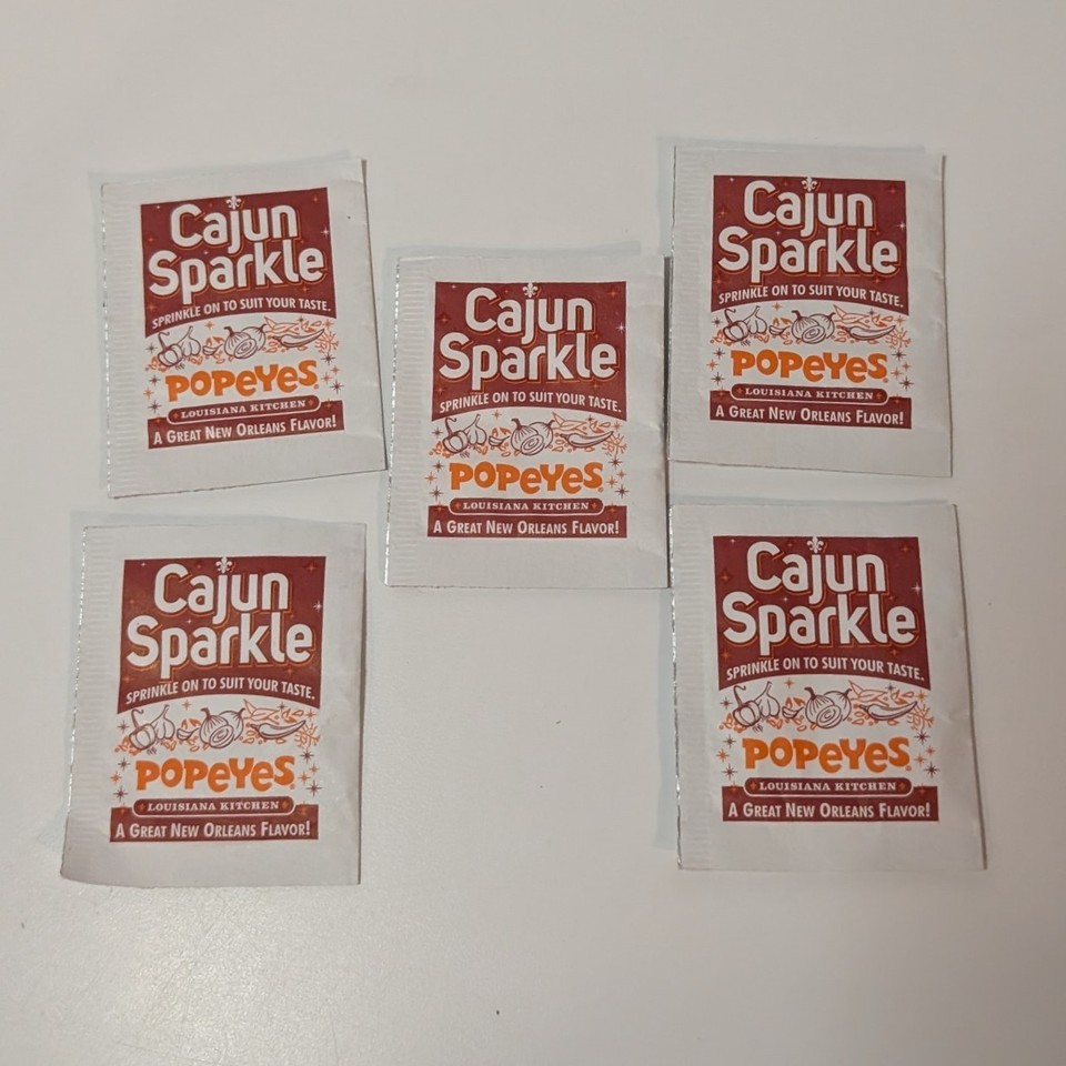 5 Popeyes Cajun Sparkle Single Serving Packets, Spice Seasoning | eBay