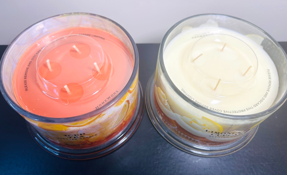 Homeworx by Slatkin Limoncello Cupcake & Iced Tea 4-Wick Candles 18oz ...