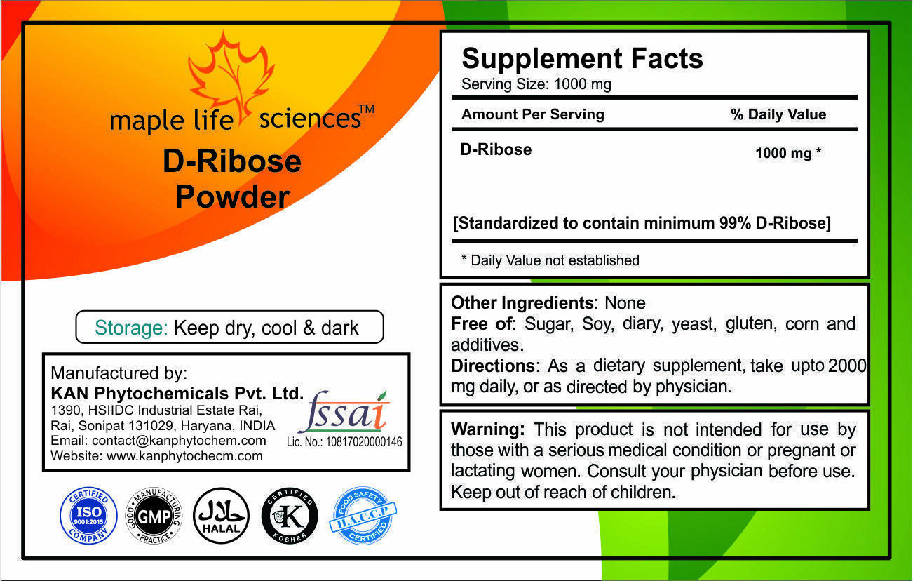 D-Ribose Powder Improve athletic performance ability to exercise boost ...