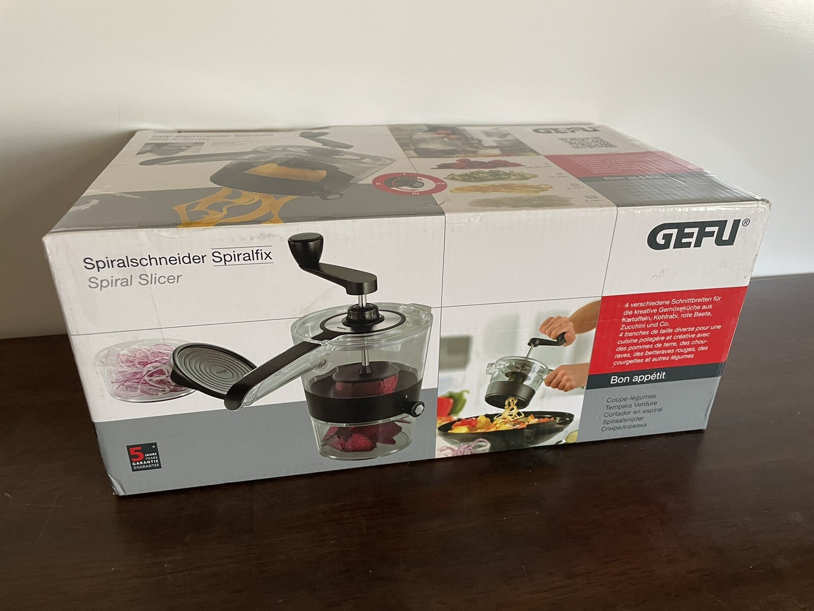 GEFU Spiralfix Spiral Slicer Vegetable Cutter Julienne 13410 Bpa- for ...