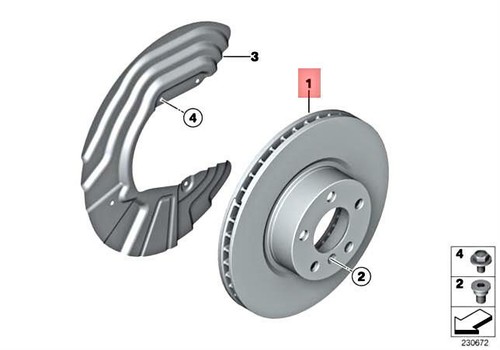 BMW OEM 11-17 X3 Front Brake-Disc Rotor 34106879122 | eBay