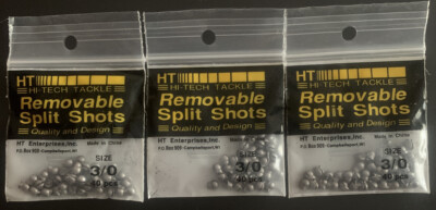 3 Packs HT Removable Split Shot 3/0 | eBay