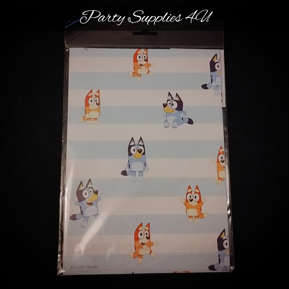 2pk Bluey Wrapping Paper & gift tags/Gift wrap/Bingo/Kids/Present ...