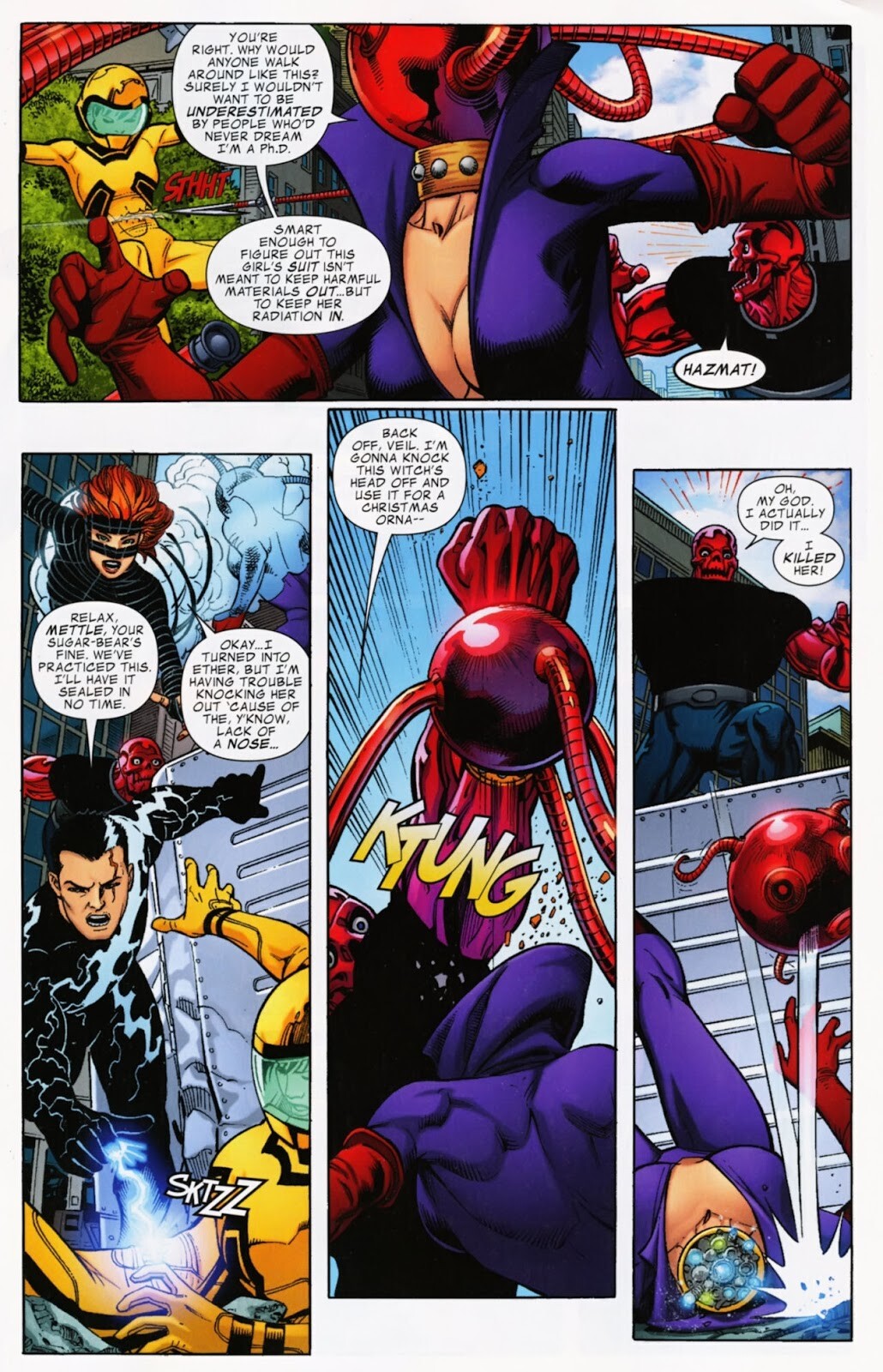 AVENGERS ACADEMY 14.1 pg 2 SEXY RUBY THURSDAY VS HAZMAT VEIL METTLE ...