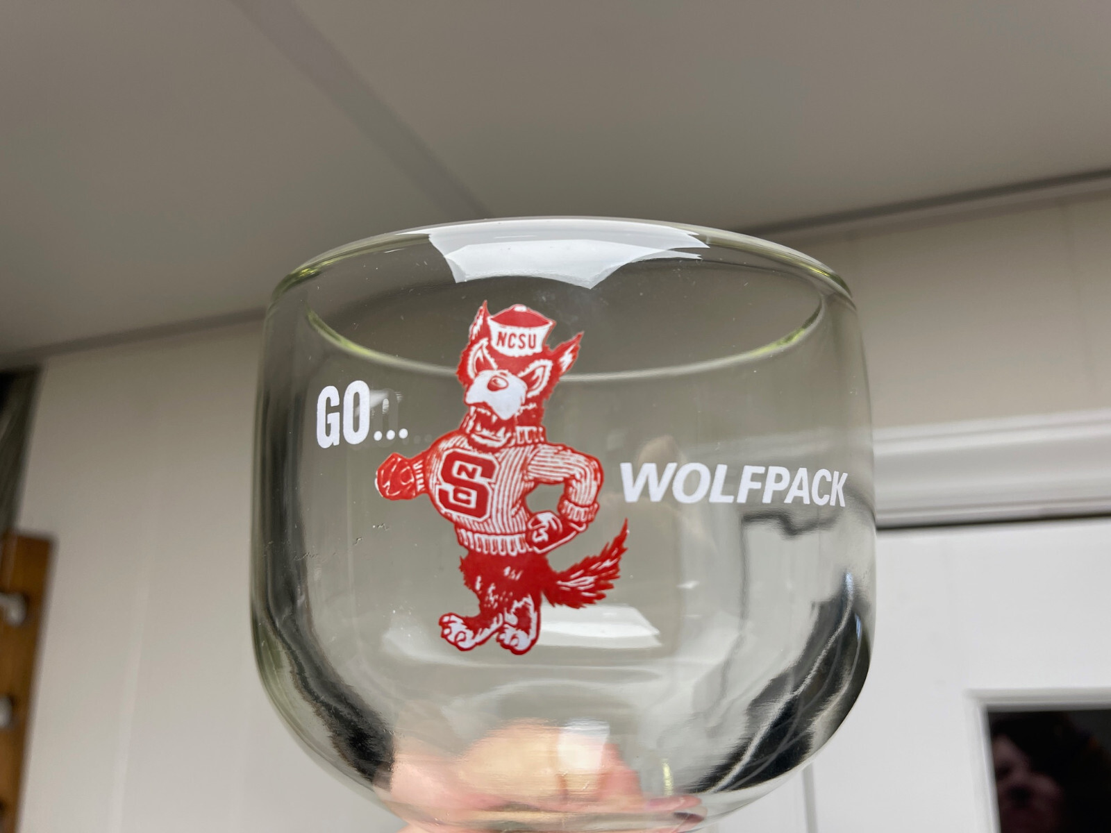 VTG NORTH CAROLINA NC STATE GO WOLFPACK Beer MUG GOBLET GLASS 8" x 5" 🍺 ...