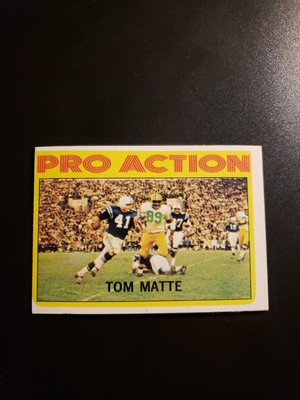 1972 TOPPS FOOTBALL a #131 TOM MATTE “PRO ACTION” COLTS NM OC | eBay