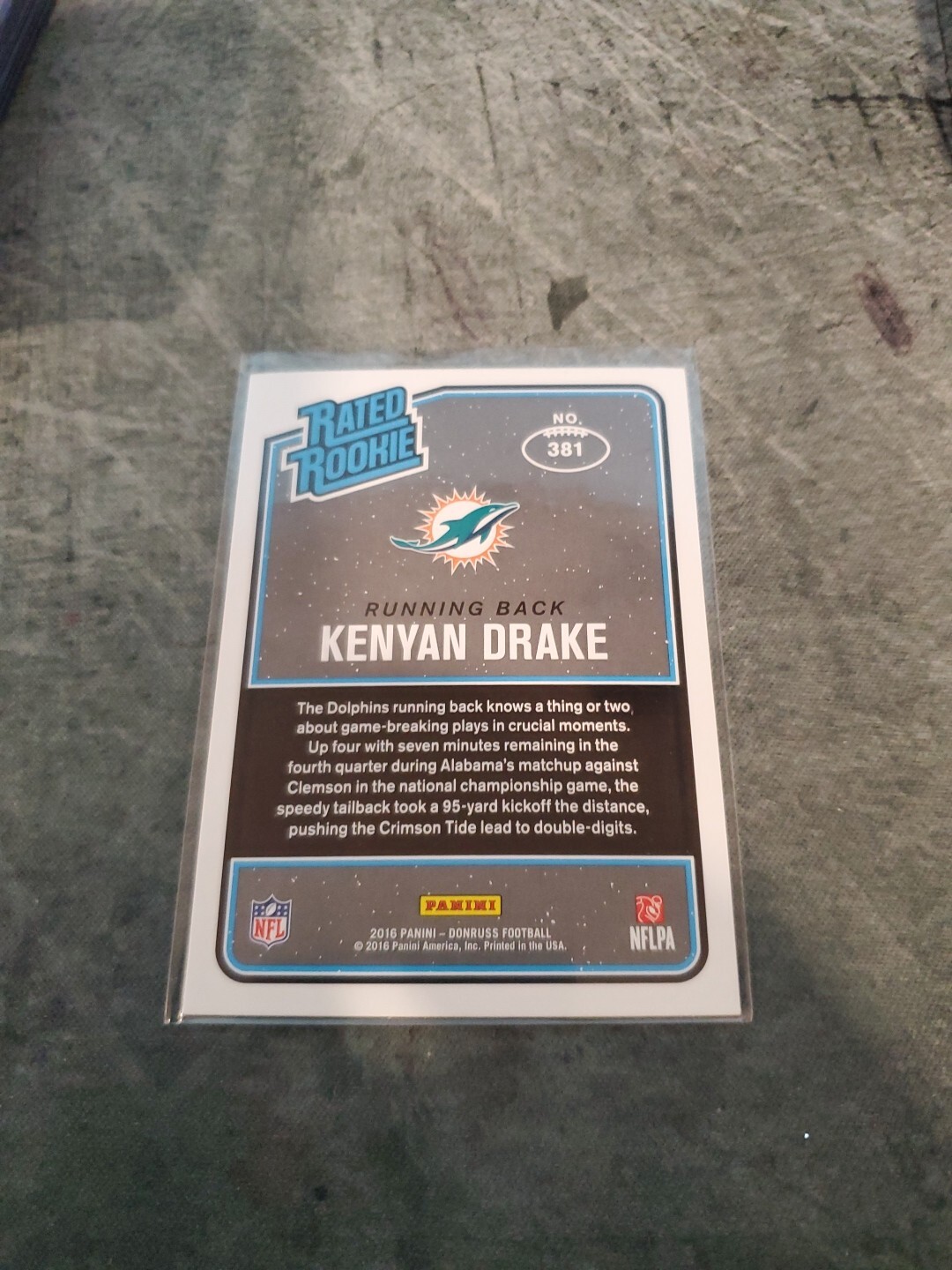 2016 Donruss Optic - Rated Rookie #181 Kenyan Drake (RC) for sale ...