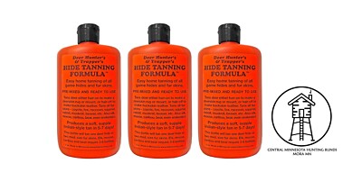 (PACK 3) Trapper's Hide & Fur Tanning Formula. 8 oz, Best Home Tanning ...