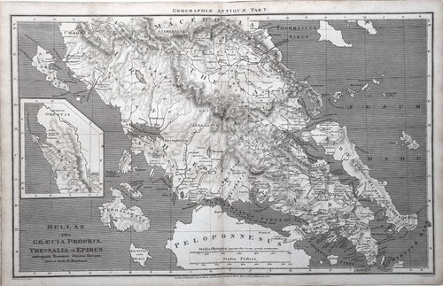 1807 DATED MAP GREECE GRAECIA THESSALIA EPIRUS CHAONIA ACARNANIA ...