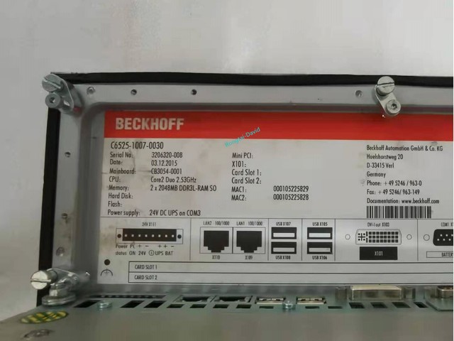 C6525-1007-0030 BECKHOFF Fast Industrial Computer Fully Functional for ...