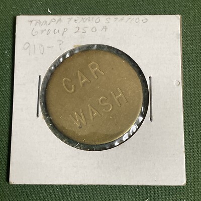 Rare Vintage Tampa Texaco Station Car Wash Token Wash Levels On Back | eBay